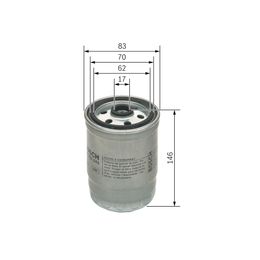 Bosch Kraftstofffilter f026402043 Anschraubfilter 146mm f&uuml;r SAAB ROVER