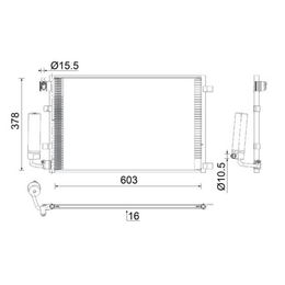 Mahle Kondensator, Klimaanlage ac923000s f&uuml;r NISSAN