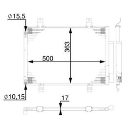 Mahle Kondensator, Klimaanlage ac77000s f&uuml;r Suzuki