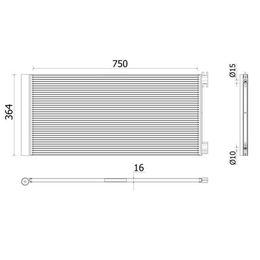 Mahle Kondensator, Klimaanlage ac945000p f&uuml;r Opel Vaughall RENAULT