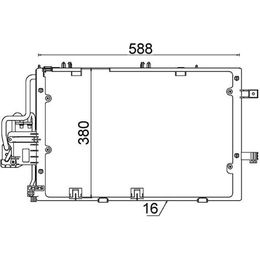 Mahle Kondensator, Klimaanlage ac308000s f&uuml;r HOLDEN Opel