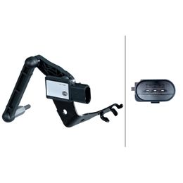 Hella Sensor, Leuchtweiteregulierung 6pm012699111 Vorderachse rechts f&uuml;r Audi