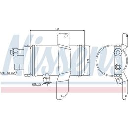 NISSENS Trockner, Klimaanlage 95049 f&uuml;r SAAB