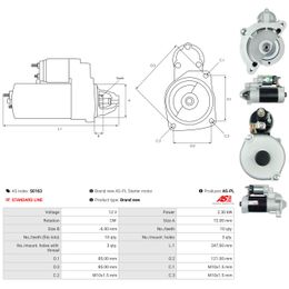 AS-PL Starter s0163 f&uuml;r Fiat Peugeot