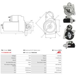 AS-PL Starter s0482 f&uuml;r Iveco Fiat DAF