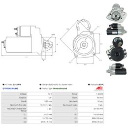 AS-PL Starter s3124pr f&uuml;r Mercedes MITSUBISHI NISSAN RENAULT