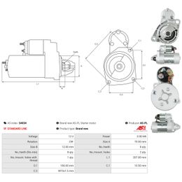 AS-PL Starter s4034 f&uuml;r NISSAN TOYOTA