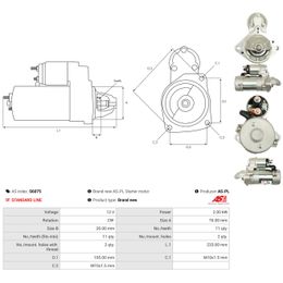 AS-PL Starter s6075 f&uuml;r Opel BMW GM