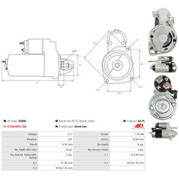AS-PL Starter s9080 f&uuml;r HYUNDAI