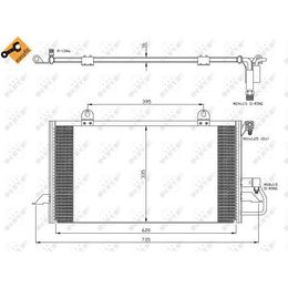 NRF Kondensator, Klimaanlage EASY FIT 35248 f&uuml;r Audi