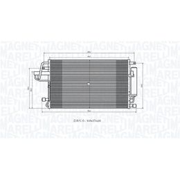 MAGNETI MARELLI Kondensator, Klimaanlage 350203843000 f&uuml;r KIA
