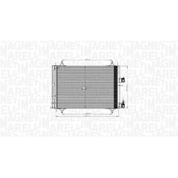 MAGNETI MARELLI Kondensator, Klimaanlage 350203849000 f&uuml;r Citro&euml;n/Peugeot