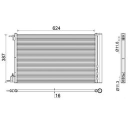 Mahle Kondensator, Klimaanlage ac552000s f&uuml;r Vaughall GM Opel