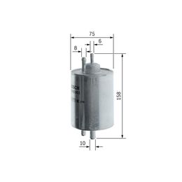 Bosch Kraftstofffilter 0450915003 Leitungsfilter 157,8mm f&uuml;r Chrysler Mercedes STEYR