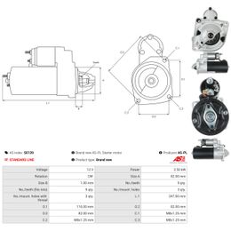 AS-PL Starter s0139 f&uuml;r Fiat DAF Peugeot