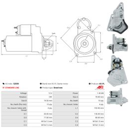 AS-PL Starter s2039 f&uuml;r MITSUBISHI NISSAN
