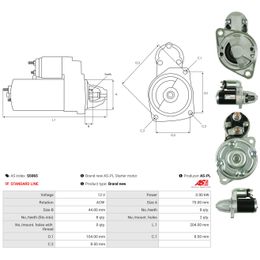 AS-PL Starter s5065 f&uuml;r Mercedes MITSUBISHI