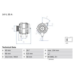 Bosch Generator 0986032790 f&uuml;r Peugeot Citro&euml;n