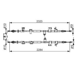 Bosch Seilzug, Feststellbremse 1987482667 f&uuml;r Ford