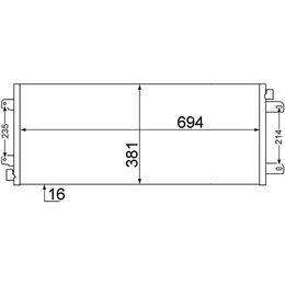 Mahle Kondensator, Klimaanlage ac527000s f&uuml;r Vaughall RENAULT