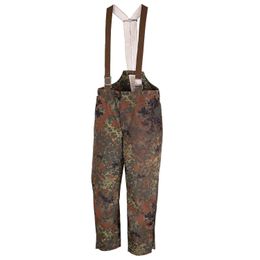 Bundeswehr N&auml;sseschutzhose flecktarn Original gebraucht, Gr&ouml;&szlig;e 48-50