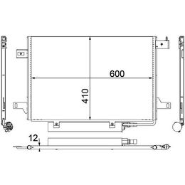 Mahle Kondensator, Klimaanlage ac369000p f&uuml;r Mercedes