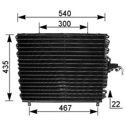 Mahle Kondensator, Klimaanlage ac166000s f&uuml;r Mercedes