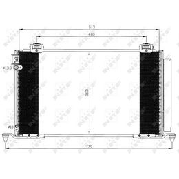 NRF Kondensator, Klimaanlage EASY FIT 35595 f&uuml;r TOYOTA