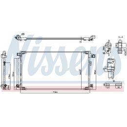 NISSENS Kondensator, Klimaanlage 941071 f&uuml;r TOYOTA