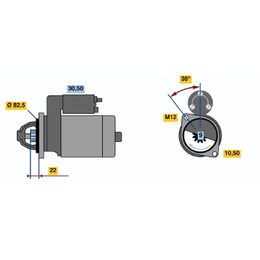 Bosch Starter 0986016890 f&uuml;r SAAB