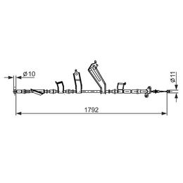Bosch Seilzug, Feststellbremse 1987482917 f&uuml;r HONDA
