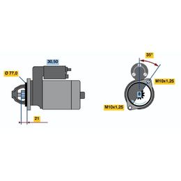 Bosch Starter 0986012301 f&uuml;r MITSUBISHI KIA