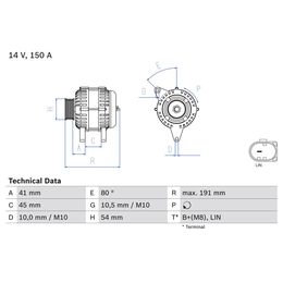 Bosch Generator 0986083620 f&uuml;r Ford
