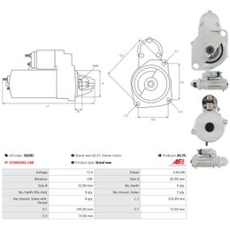 AS-PL Starter s0200 f&uuml;r LAMBORGHINI DAF RENAULT STEYR