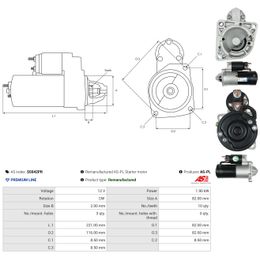 AS-PL Starter s5042pr f&uuml;r Opel MITSUBISHI