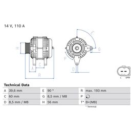 Bosch Generator 0986084930 f&uuml;r VW