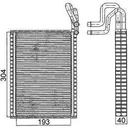 Mahle Verdampfer, Klimaanlage ae116000s f&uuml;r BMW