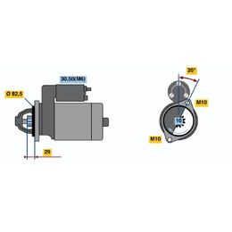 Bosch Starter 0986018270 f&uuml;r Mercedes