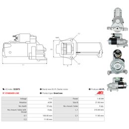 AS-PL Starter s5387s f&uuml;r Ford JAGUAR MAZDA MITSUBISHI