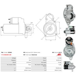 AS-PL Starter s5366s f&uuml;r Chrysler MITSUBISHI