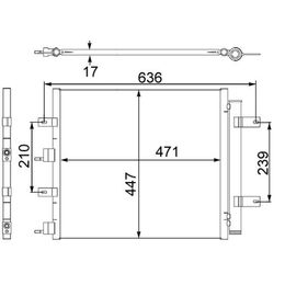 Mahle Kondensator, Klimaanlage ac481000s f&uuml;r JAGUAR