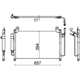 Mahle Kondensator, Klimaanlage ac642000s f&uuml;r MAZDA
