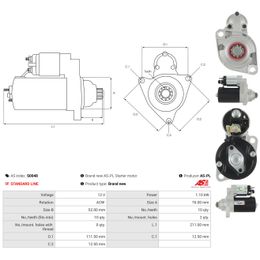 AS-PL Starter s0048 f&uuml;r Ford VW