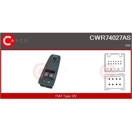 Casco Schalter, Fensterheber cwr74027as fahrerseitig f&uuml;r Citro&euml;n/Peugeot Fiat