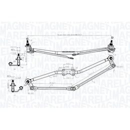 MAGNETI MARELLI Wischergest&auml;nge 085570170010 vorne f&uuml;r VW Mercedes