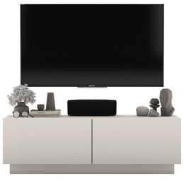 Meble Lindner Tv-Lowboard, Kaschmir, Holzwerkstoff, 2 F&auml;cher, Rechteckig, 120x37x35 cm, Wohnzimmer, Wohnw&auml;nde, Lowboards, Lowboards stehend