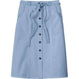 CR&Eacute;ATION L Damen Jeansrock mit Flecht-G&uuml;rtel blue-bleached Gr&ouml;&szlig;e 44