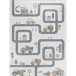 Livabliss Kinderteppich, Hellgrau, Textil, Grafikmuster, Rechteckig, 160x213 cm, Oeko-Tex&reg; Standard 100, in verschiedenen Gr&ouml;&szlig;en erh&auml;ltlich, Teppiche & B&ouml;den, Teppiche, Teppich Kinderzimmer