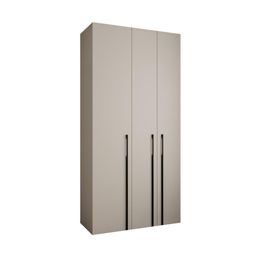 Abiks M&ouml;bel Dreht&uuml;renschrank, Kaschmir, Schwarz, Holz, Nachbildung, 120x245.5x40 cm, Schlafzimmer, Kleiderschr&auml;nke, Dreht&uuml;renschr&auml;nke