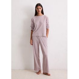 Marc O'Polo Longsleeve MARC O'POLO "Mix -n-Match", Damen, Gr. L, mauve, Single Jersey, Obermaterial: 100% Baumwolle, bequem h&uuml;ftbedeckend, Rundhals, Shirts, Lange &Auml;rmel, Rundhalsausschnitt, Cotton, feminin